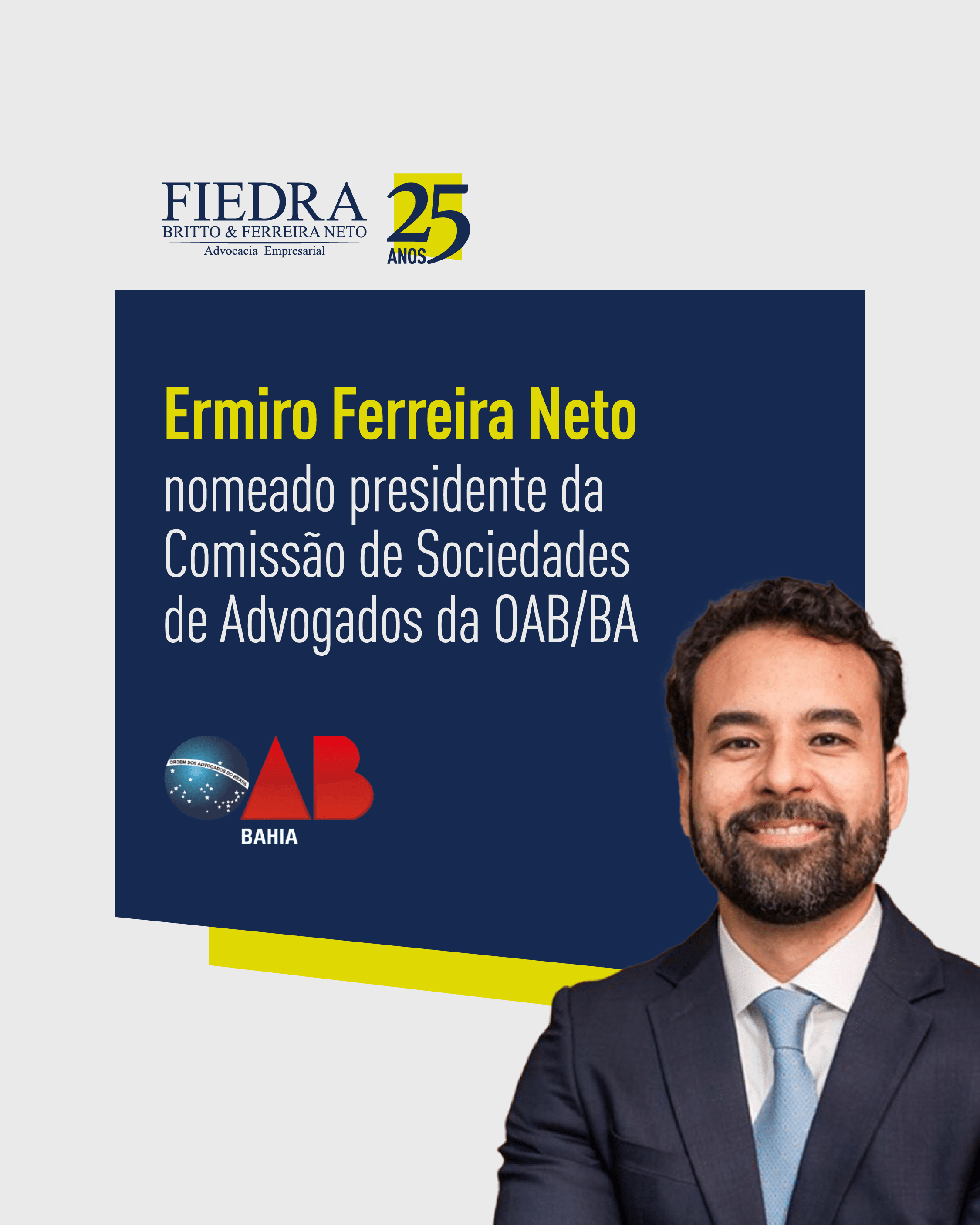 Ermiro Ferreira Neto nomeado presidente da Comissão de Sociedades de ...